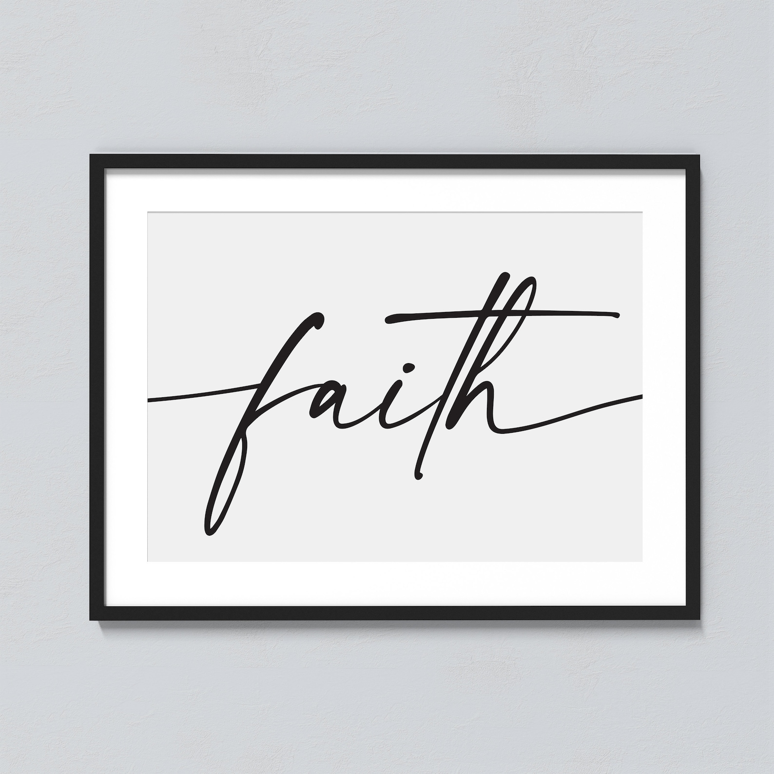 Faith Word Art Print Faith Printable Wall Decor Faith - Etsy