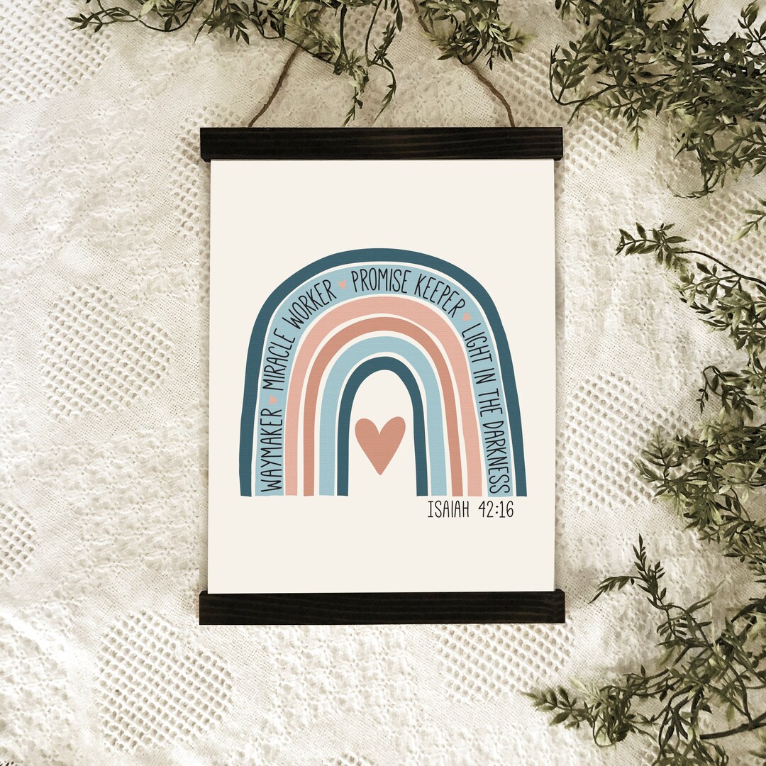 Waymaker Hanging Canvas Wall Art Rainbow Hanging Home Decor - Etsy