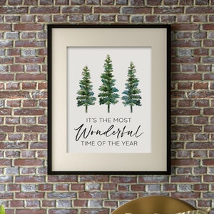 Christmas Printable, It's the Most Wonderful Time of the Year, Holiday ...