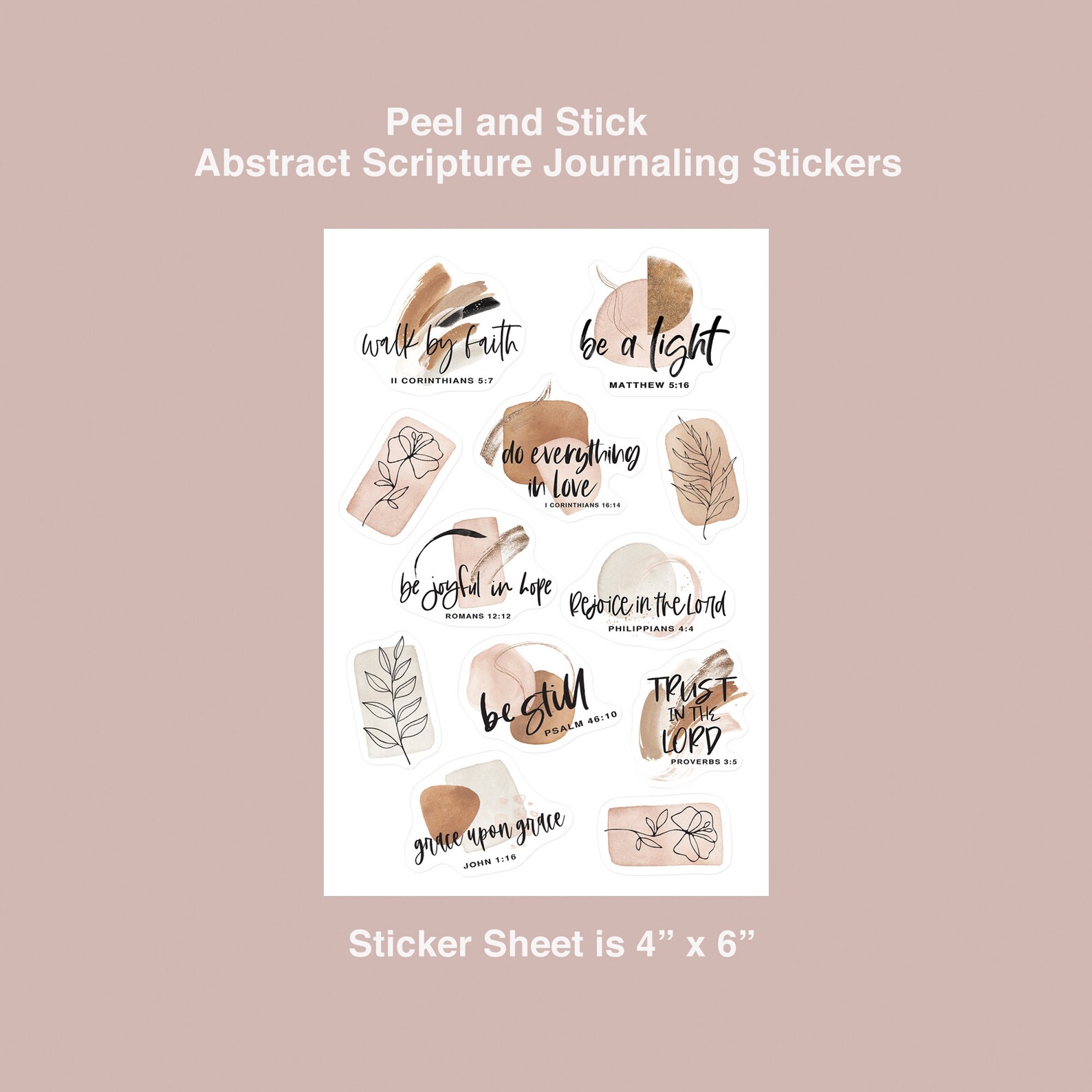 Bible Scripture Sticker Sheet Journaling Stickers Peel and - Etsy