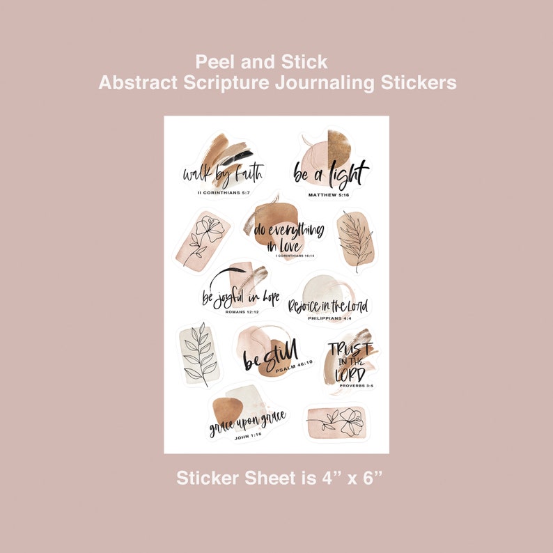 Bible Scripture Sticker Sheet Journaling Stickers Peel and - Etsy