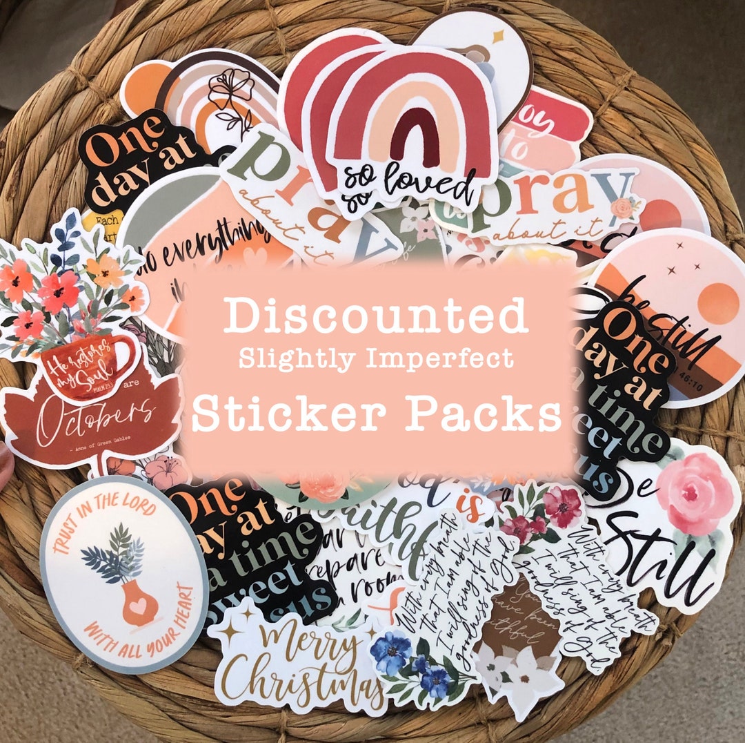 Imperfect Faith Based Waterproof Sticker Pack, Discounted Mystery ...