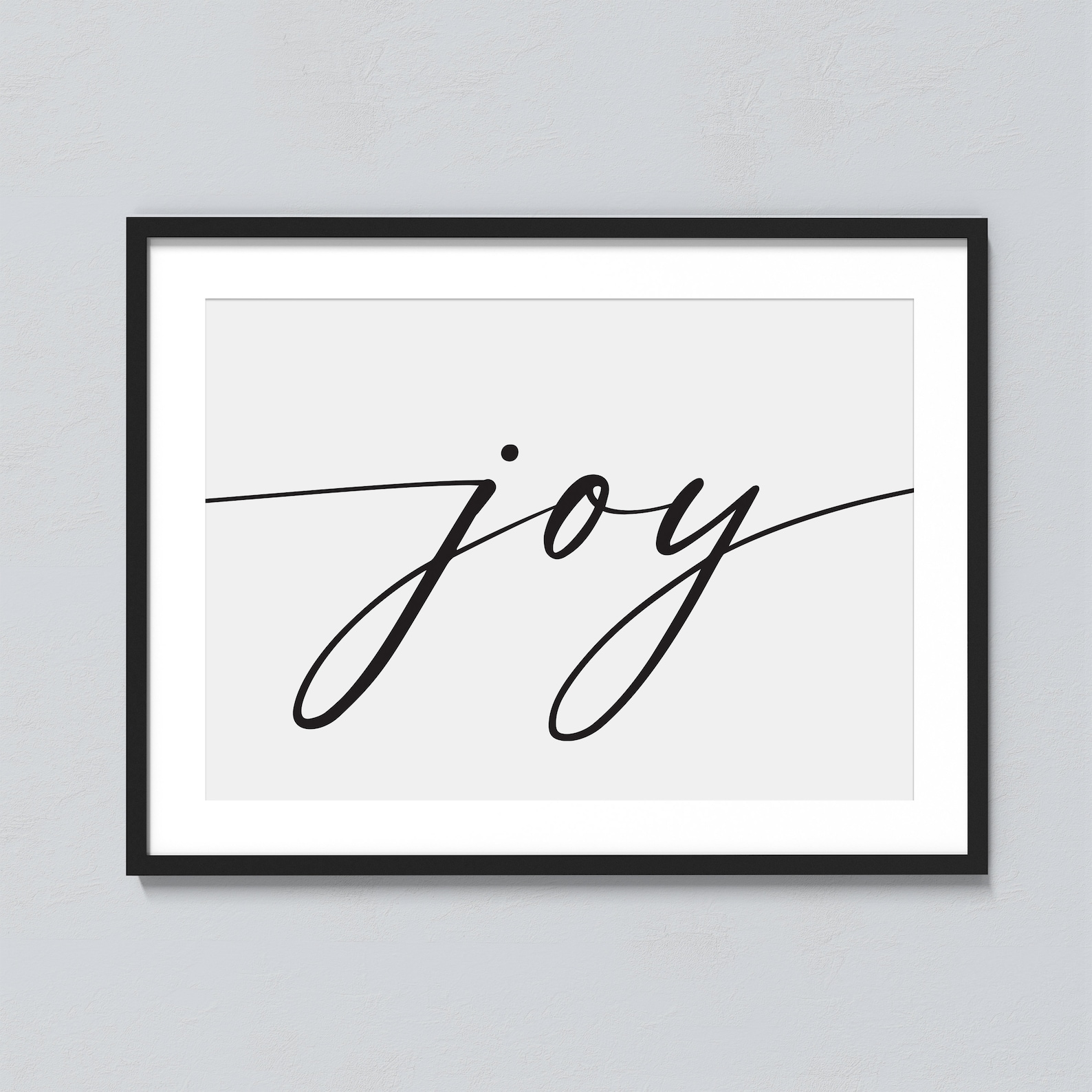 Joy Word Art Print Joy Cursive Script Wall Print Christmas - Etsy