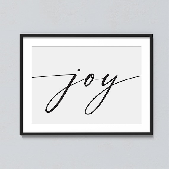 The Word Joy Cursive