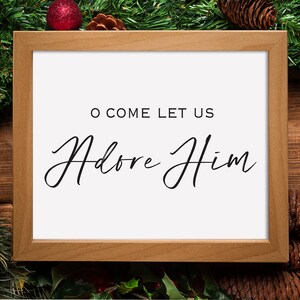 O Come Let Us Adore Him Printable, Christmas Carol Print, Christmas ...