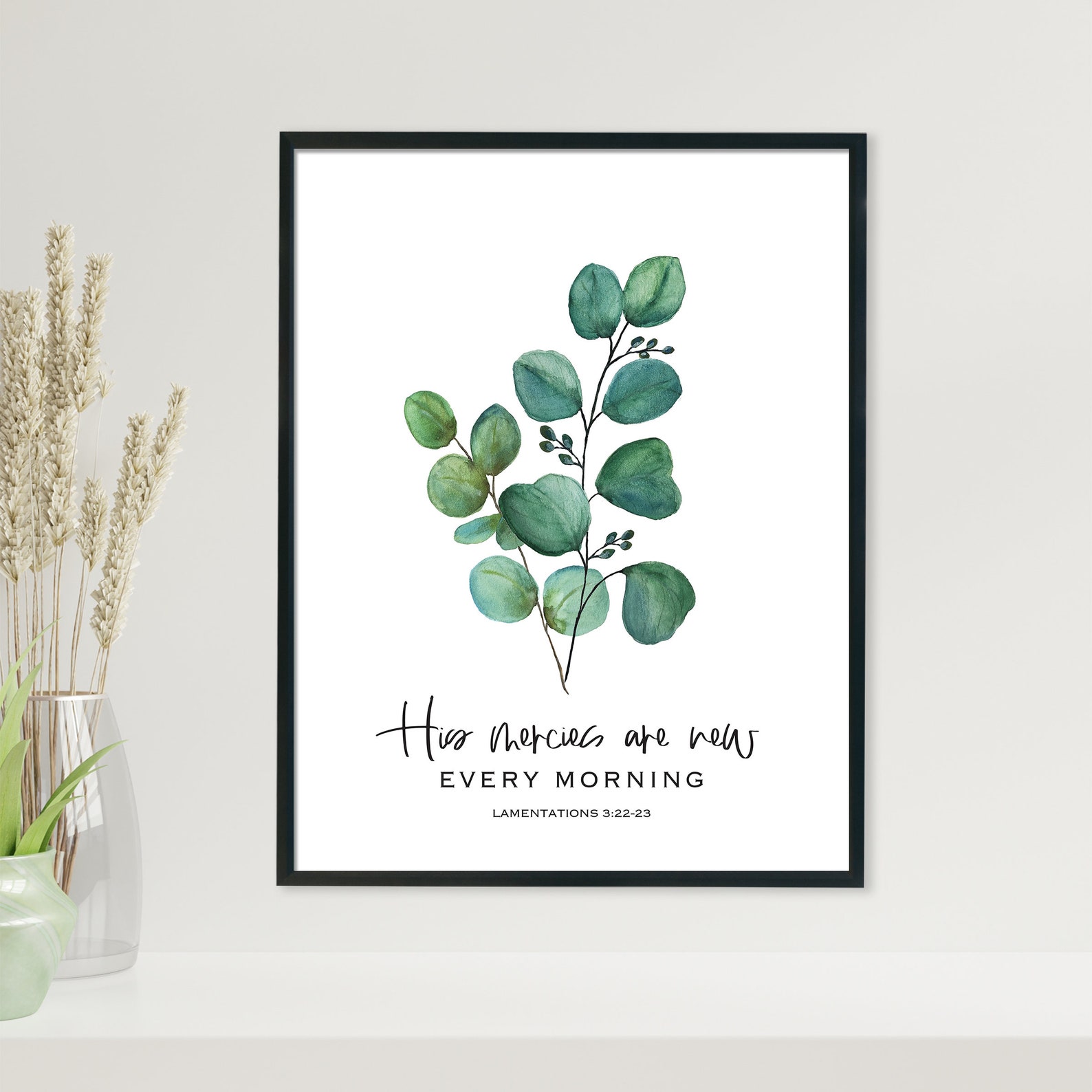 His Mercies Are New Every Morning Christian Printable | Etsy