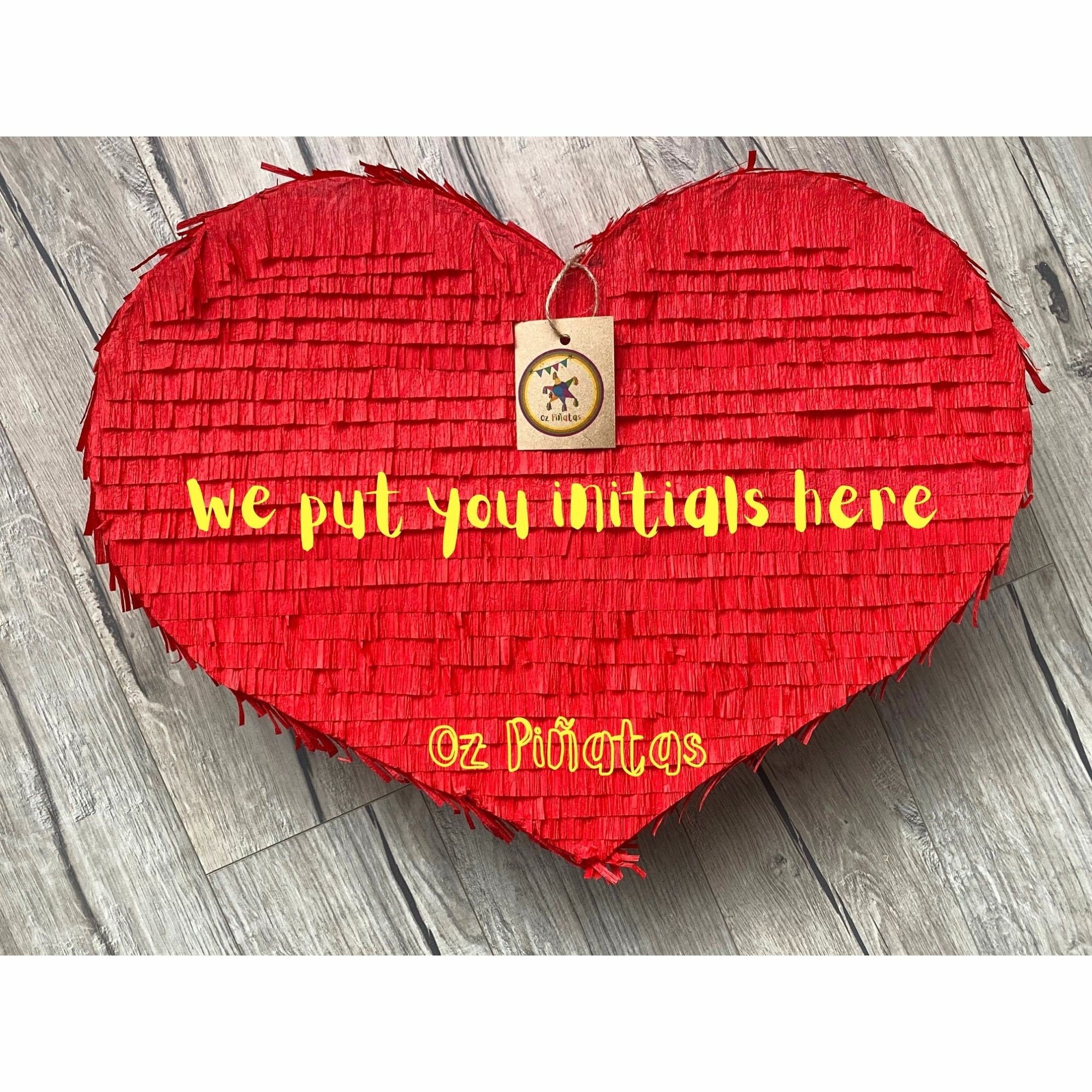 Personalised Valentines Day Heart Pinata | Love Friendship Pinata — Oz ...
