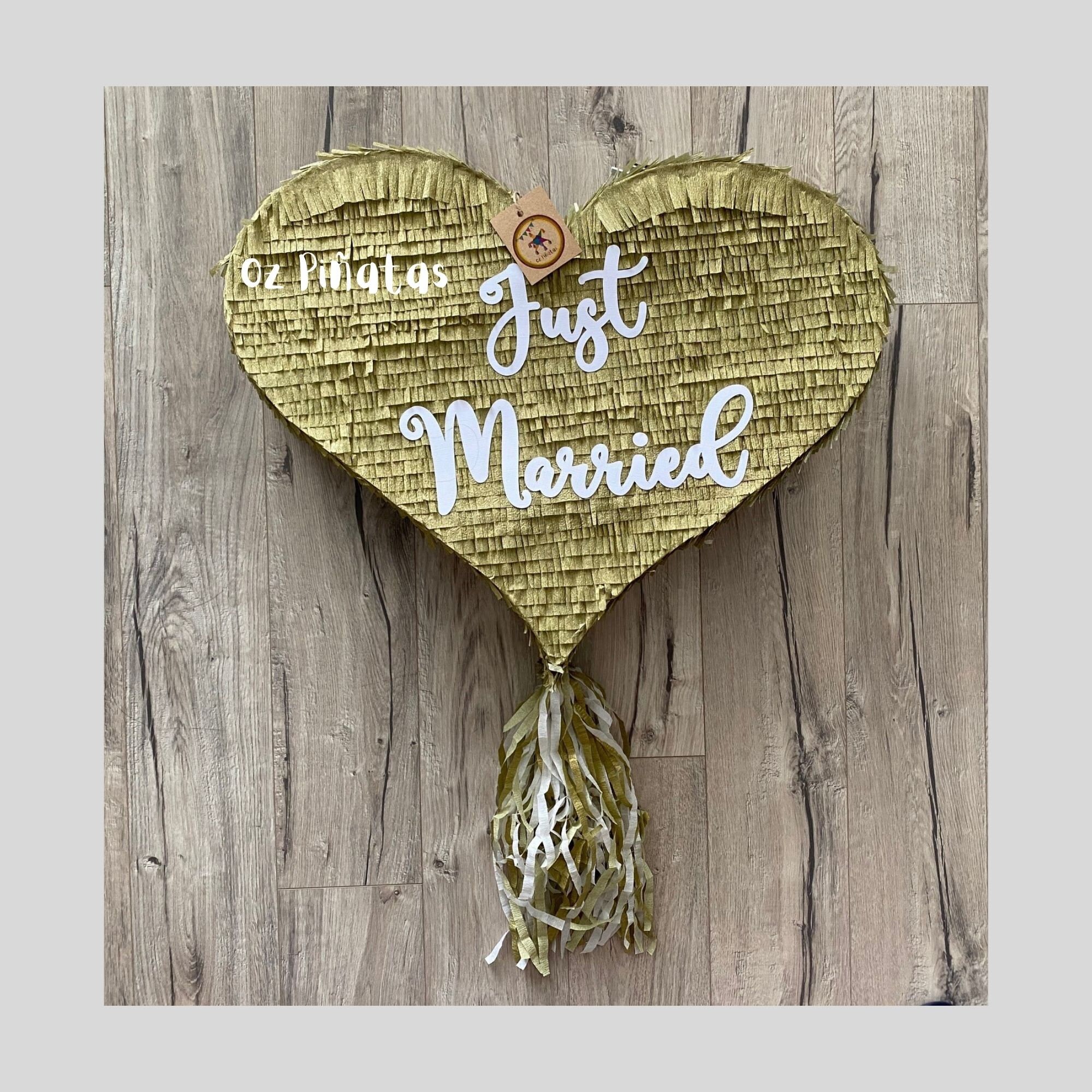 Heart Wedding Pinata | Just Married Pinata — Oz Pinatas