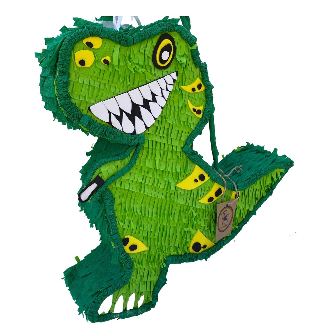 Green Dinosaur Pinata Birthday Party Celebration Pull String - Etsy
