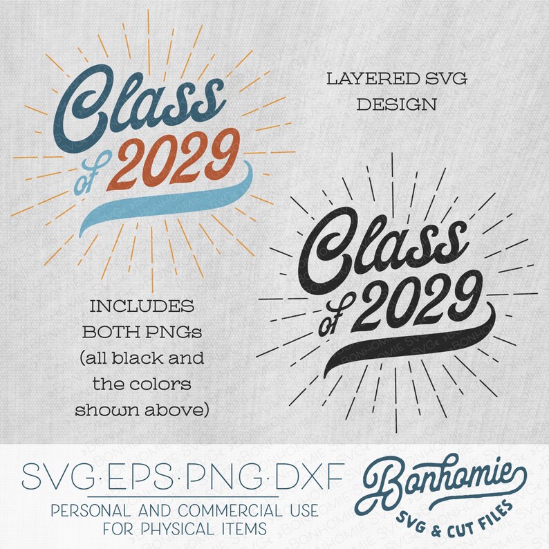 Class of 2029 SVG | Senior 2029 SVG | 2029 Graduate Svg |5th Grade ...