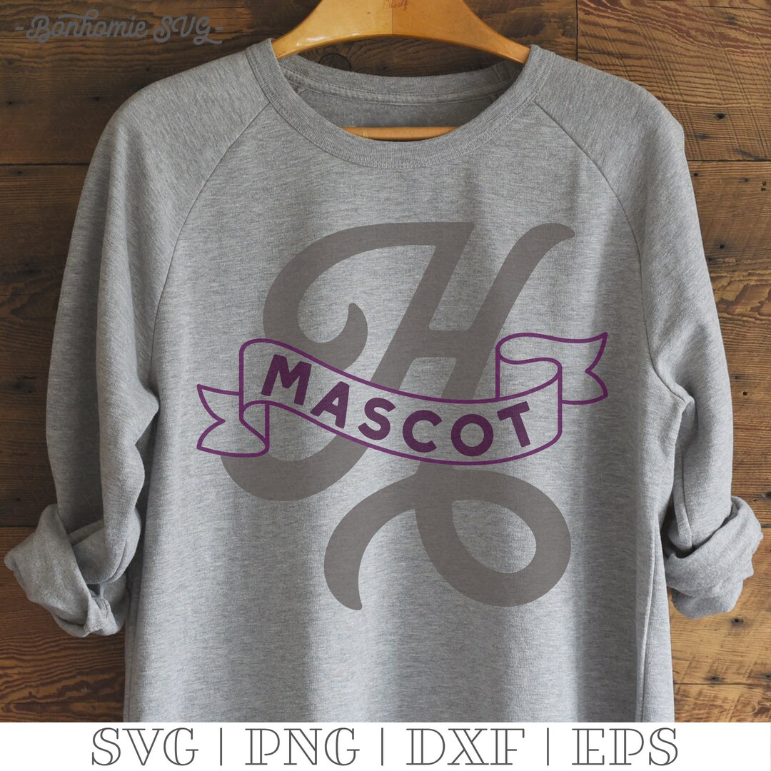 H Monogram SVG PNG DXF & Eps With Free Font to Add Custom Team Name for ...