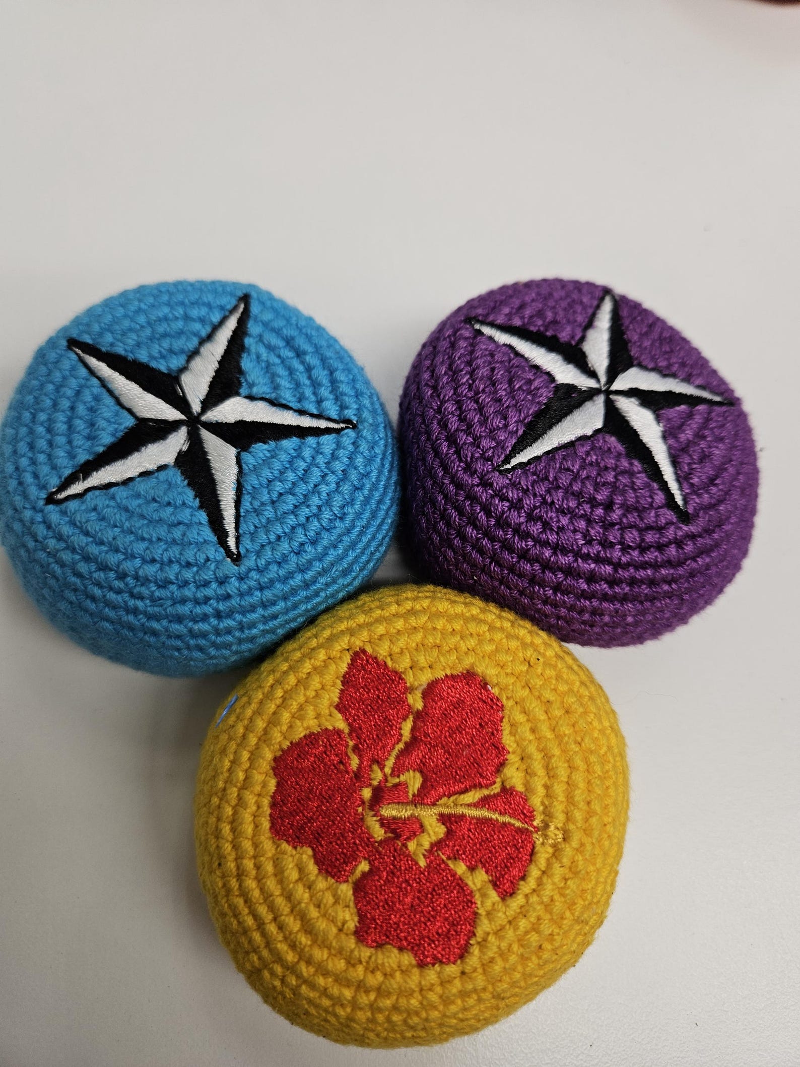 3 Pcs.bundle Assorted Crocheted Hacky Sacks - Etsy