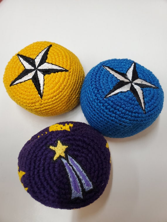 Bundle of 3 Crocheted Hacky Sacks | Etsy