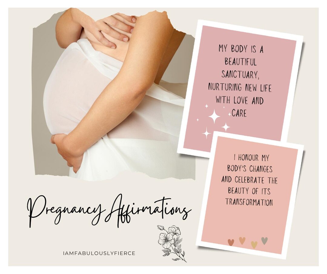 Pregnancy Affirmation Cards | Printable Positive Pregnancy Quotes ...