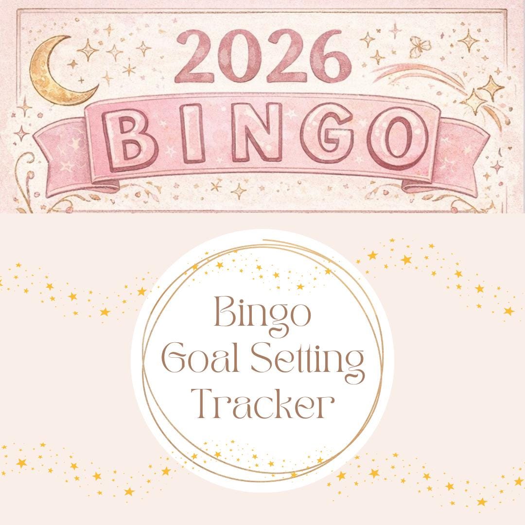 2026 Goal Setting Bingo Sheet | Digital Download Planner | Printable ...