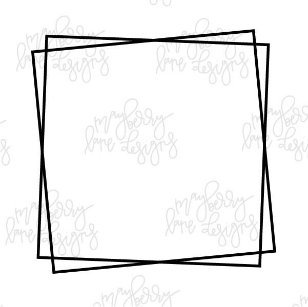 Double Square Border SVGPNG - Etsy