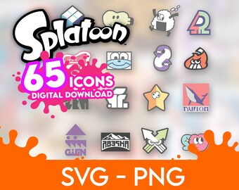 Splatoon Splat Seamless Pattern Digital Download PNG - Etsy