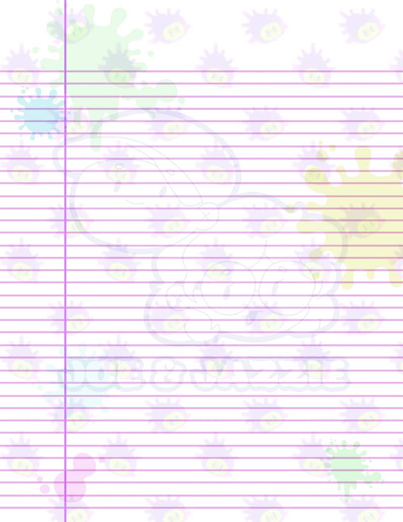 Splatoon 18 Digital Stationery Paper Designs Digital - Etsy