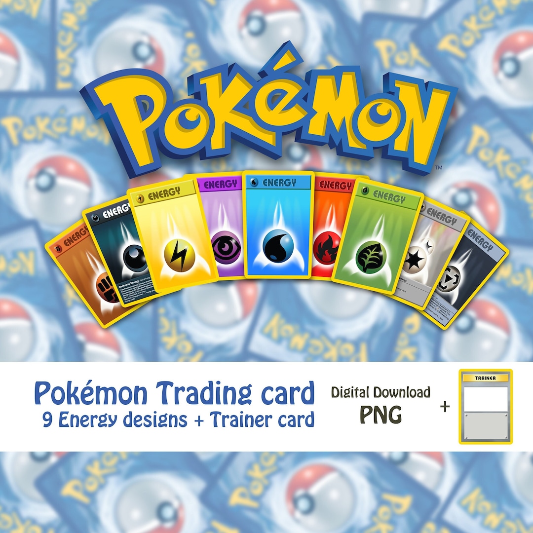 Pokémon Card Energy Card Template Base Set - Etsy