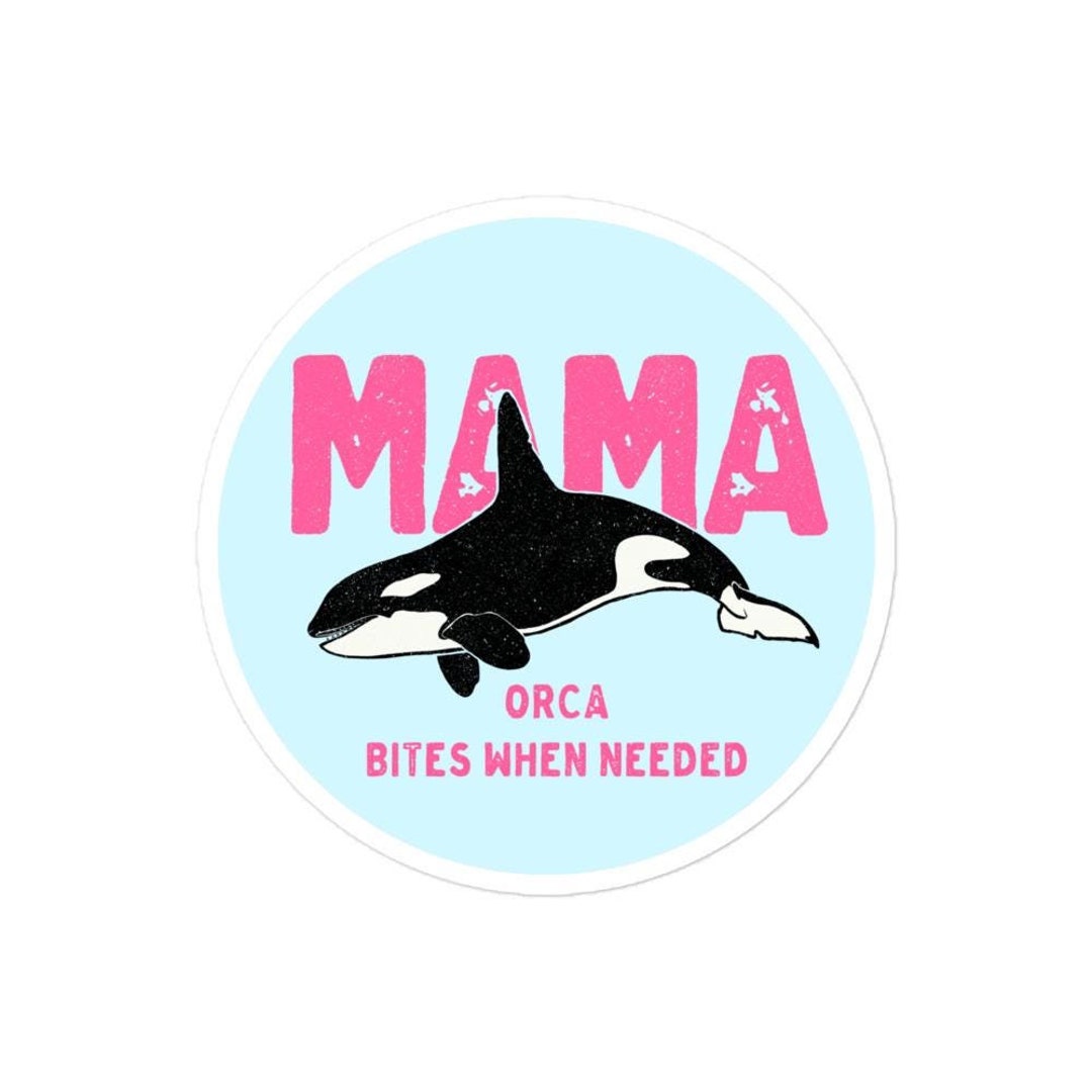 Mama Orca Bubble-free Stickers, Laptop Stickers, Mac Book Decals ...