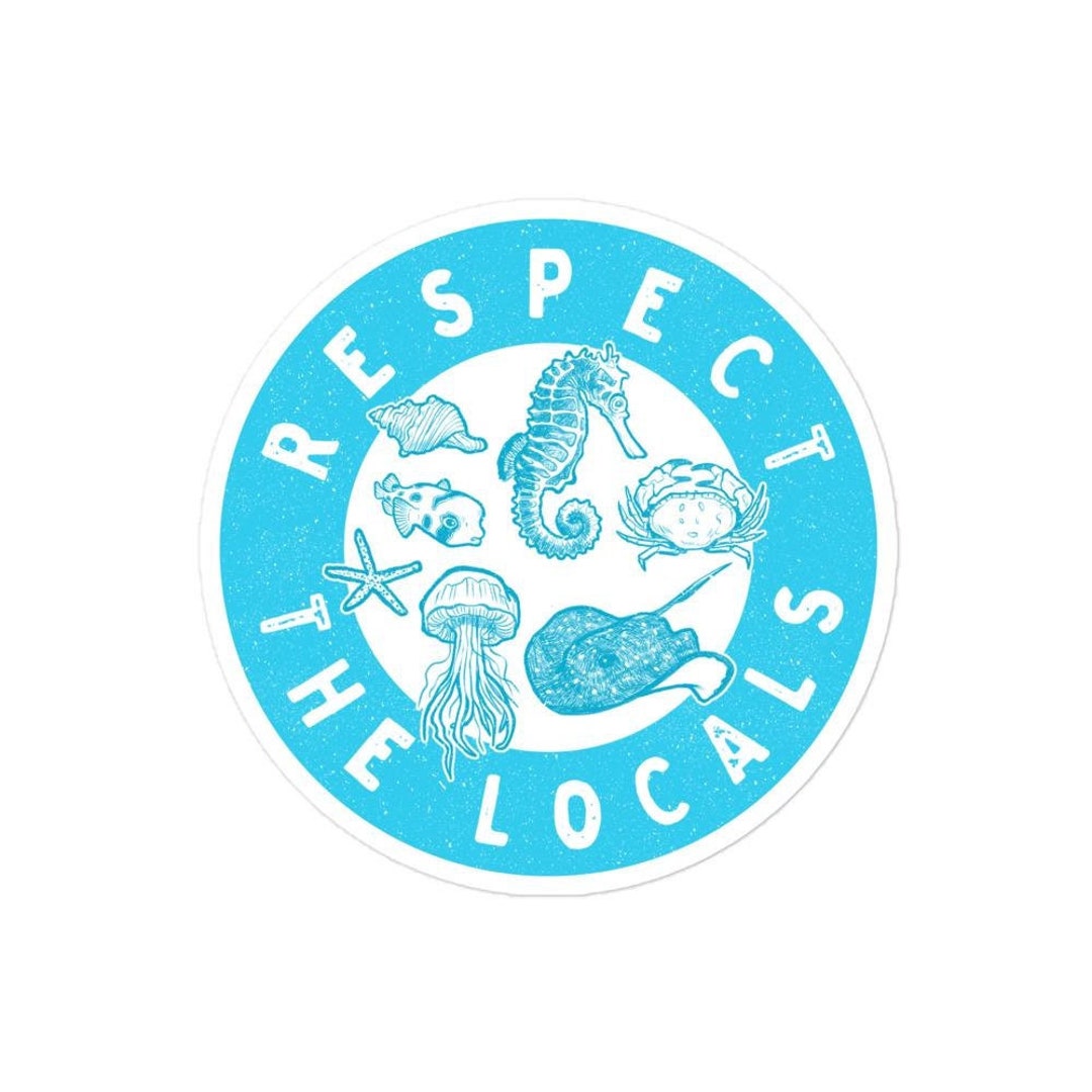 Respect the Locals Stickers, Marine Life Stickers, Seahorse Stickers ...