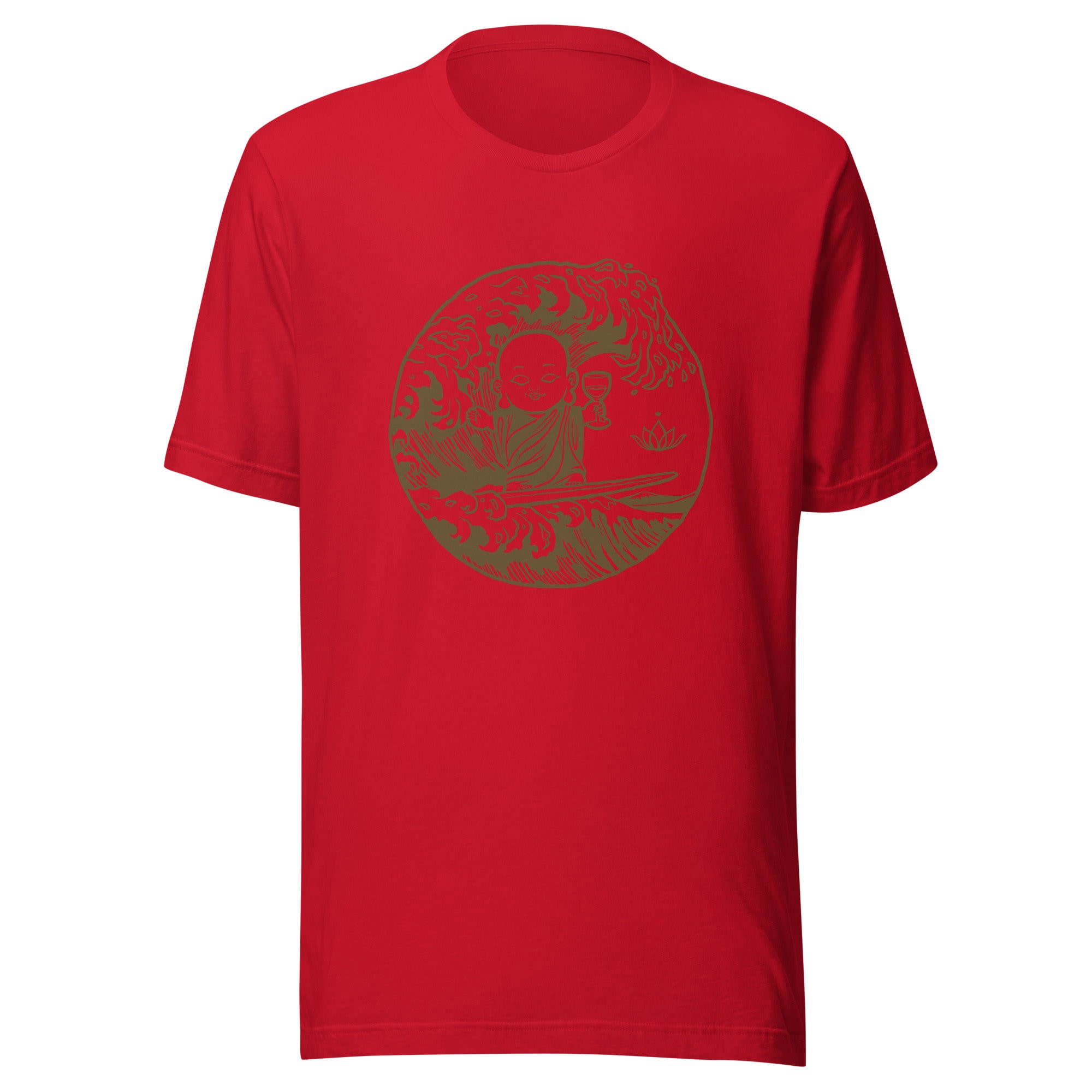 Surffing Buddha T-shirt Buddha T Shirt Surfing T Shirt Buddhist Lotus ...