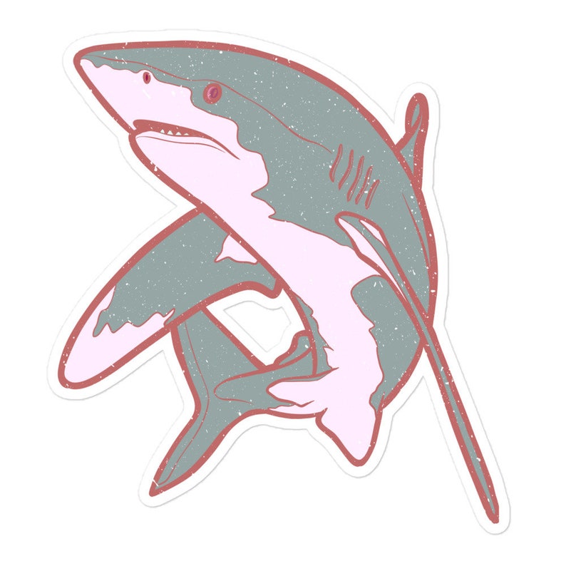 Shark Stickers, Beachy Sticker, Marine Life Sticker, Respect Shark ...