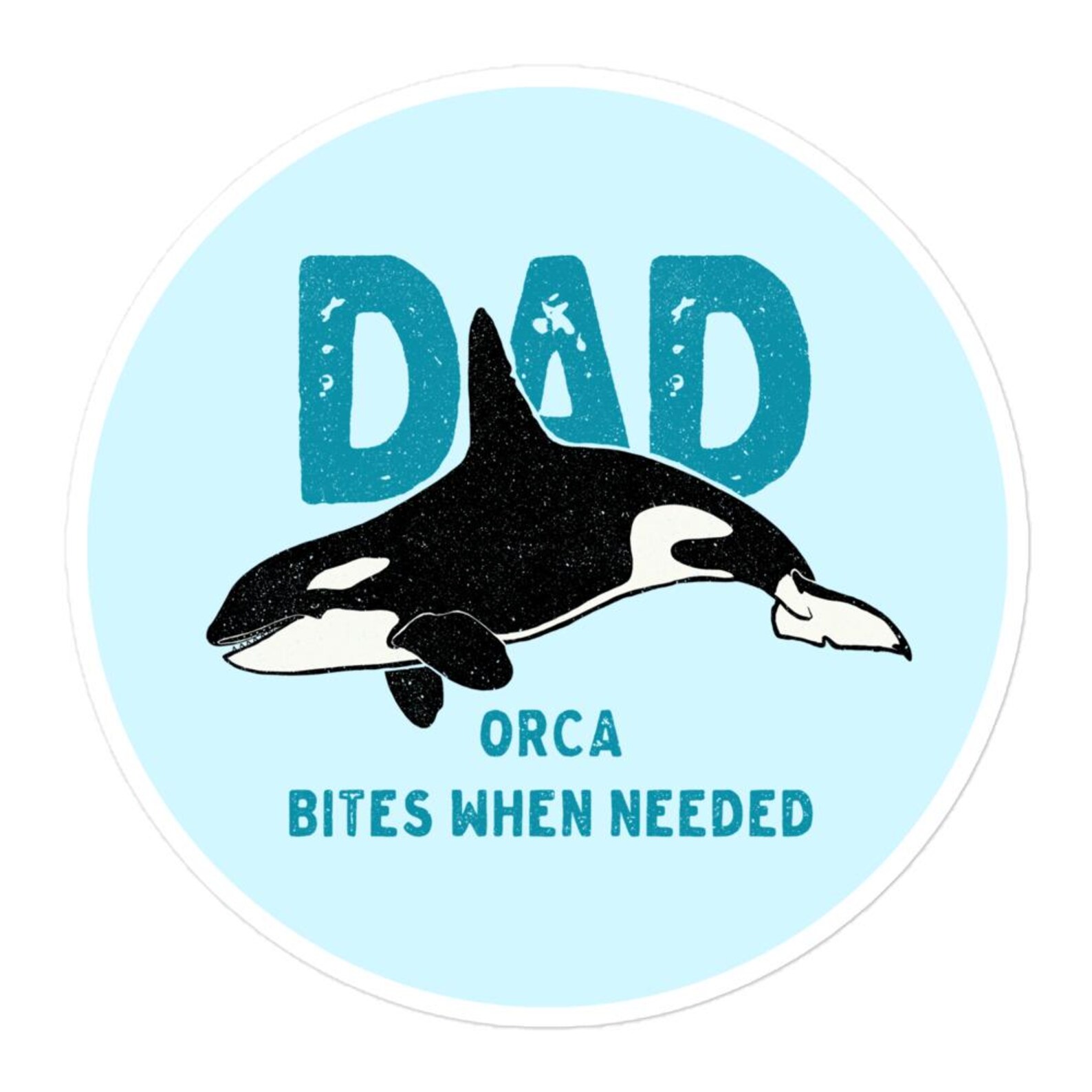 Dad Orca Bubble-free Stickers, Laptop Stickers, Mac Book Decals ...