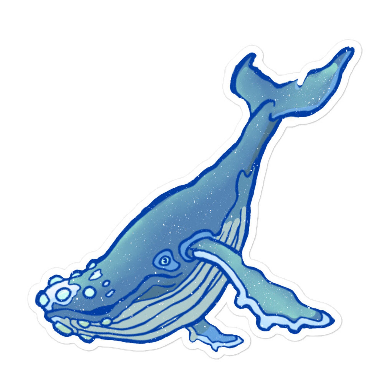 Humpback Whale Stickers, Whale Stickers, Beachy Sticker, Marine Life ...