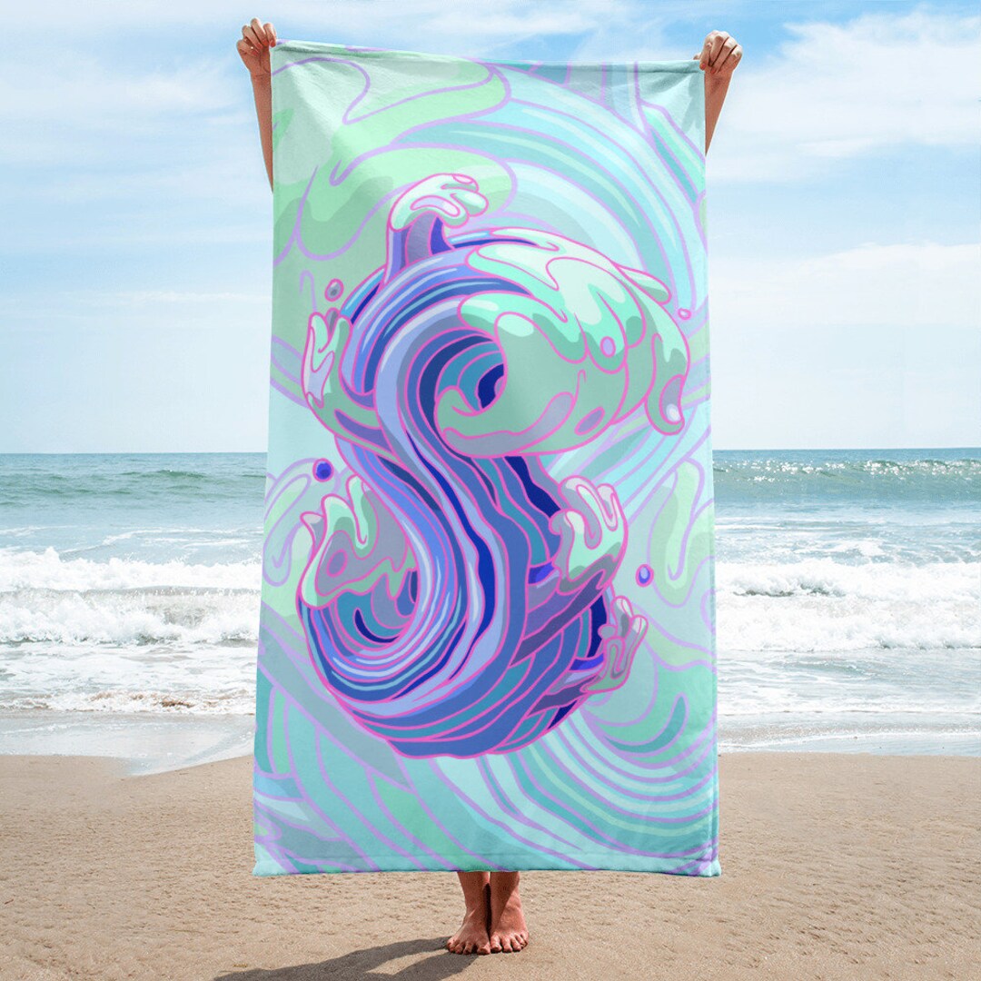 The Wave Towel Ocean Diver Lover Towel Ocean Beach Towel Open Water ...