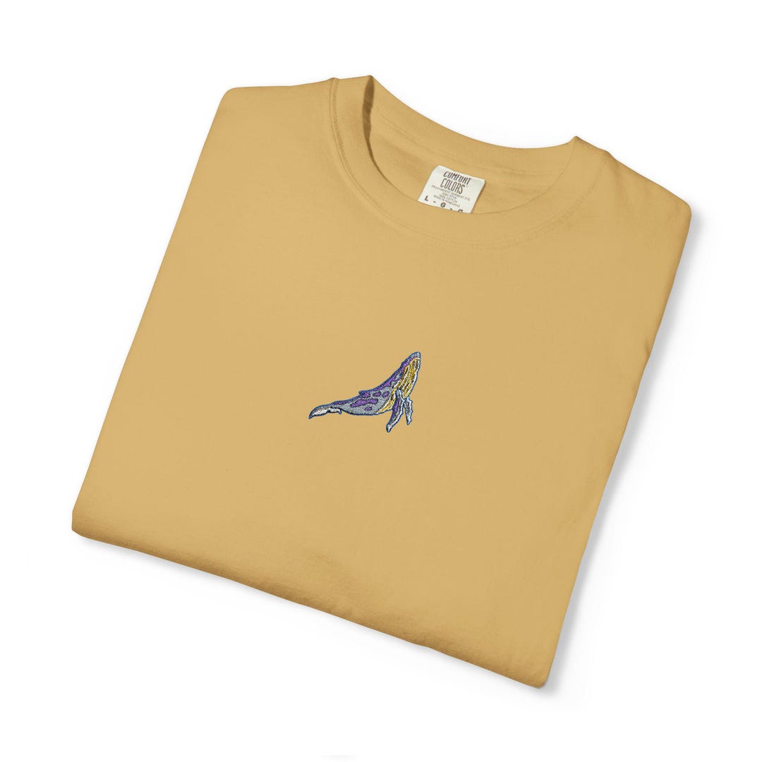 Humpback Whale Embroidered T-shirt, Summer Beach T Shirt, Ocean Lover ...