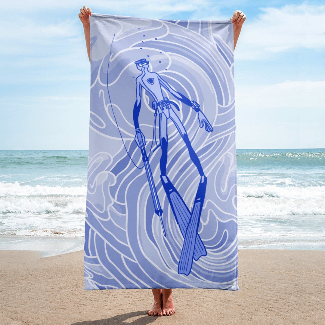 Sea Hunter Towel, Spearfishing Towel, Blue Water Hunter Towel ...