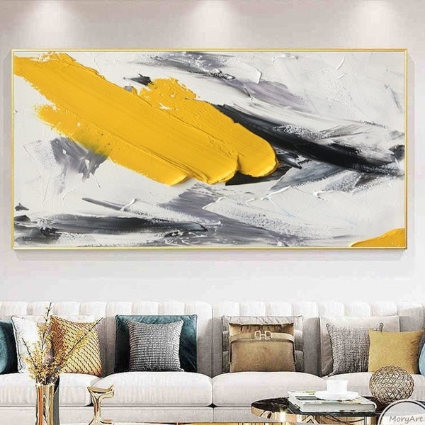 Abstract Yellow Art - Etsy