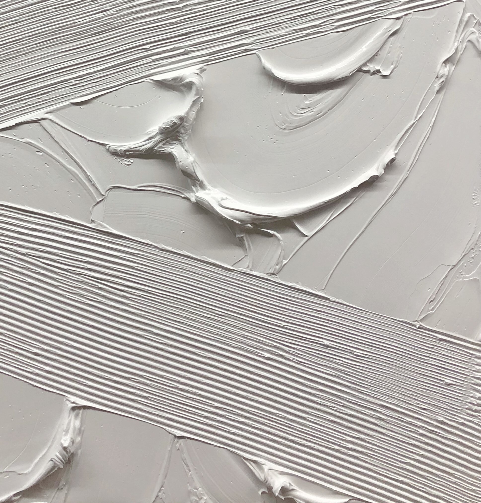 White Abstract Painting White Minimalist Art Bedroom Wall - Etsy