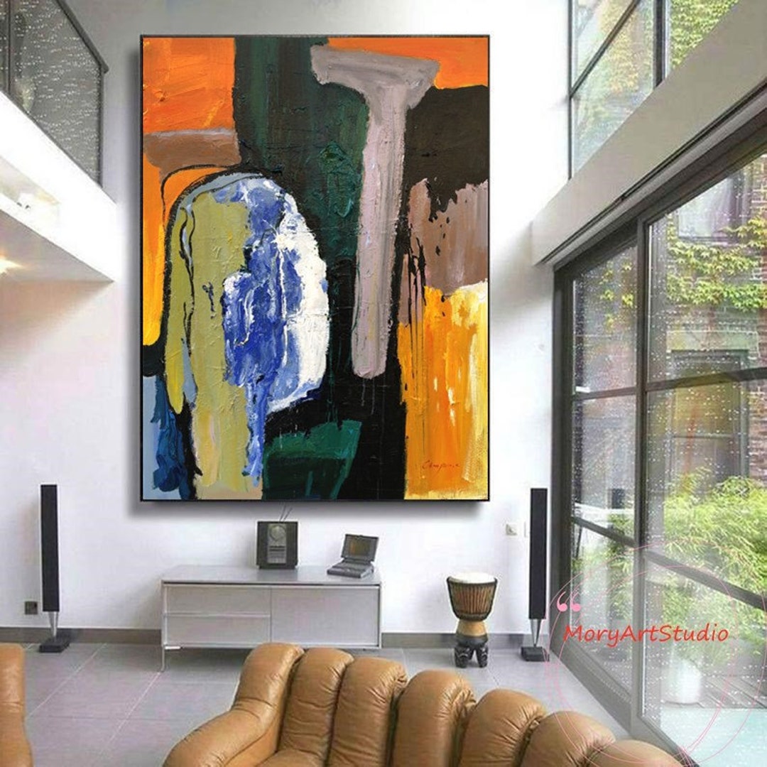 Extra Large Colorful Abstract Painting on Canvas Original Thick ...