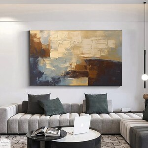 Oversize Original Abstract Texture Art Extra Large Abstract Beige Wall ...