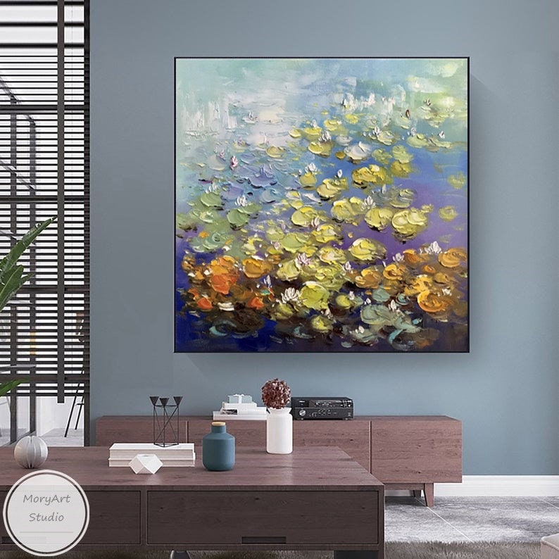 Claude Monet Painting Water Lilies Oil Paintings on Canvas Art Lotus ...