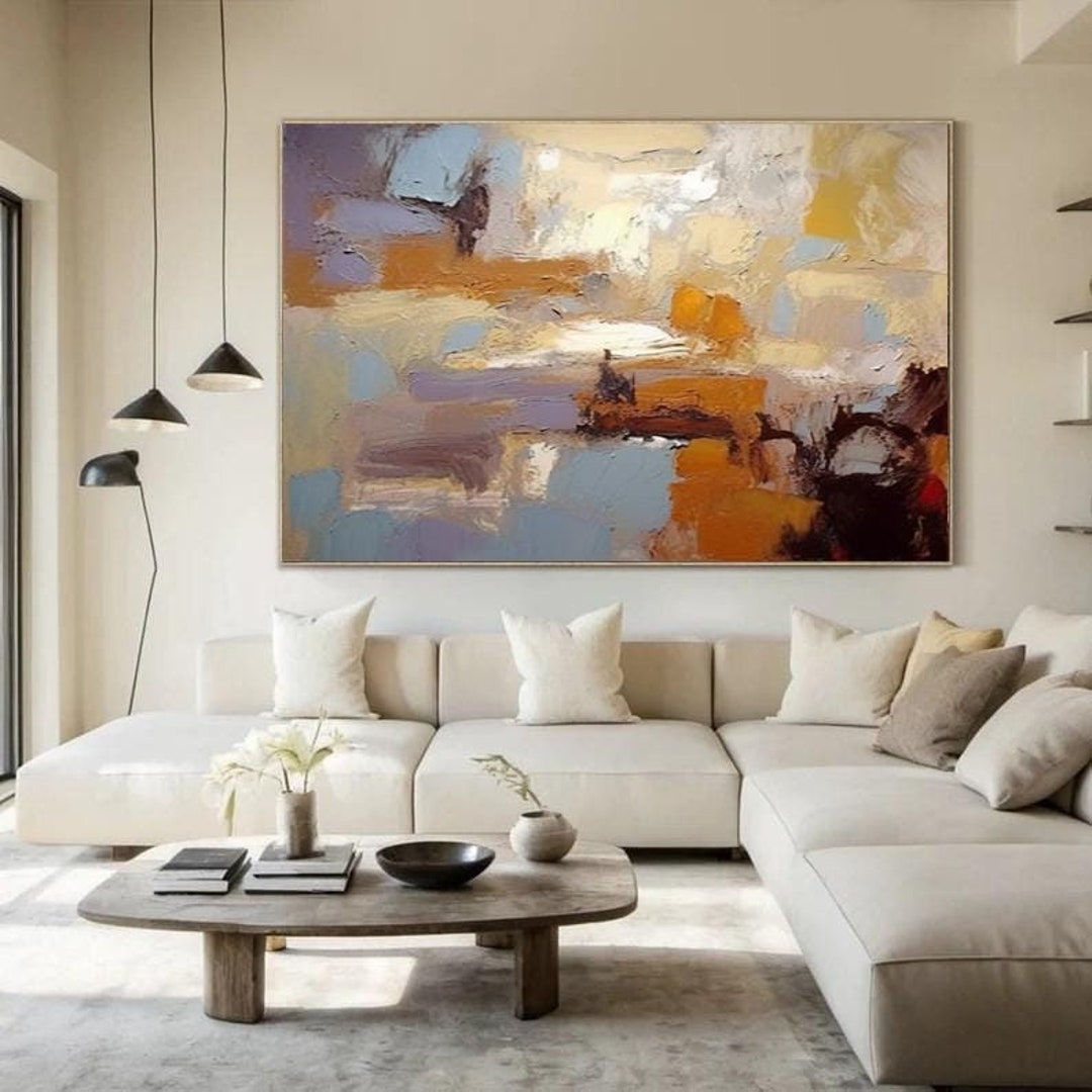 Large Colorful Abstract Painting Texture Abstract Painting Colorful ...