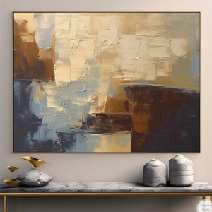 Oversize Original Abstract Texture Art Extra Large Abstract Beige Wall ...