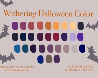 Halloween Digital Color Palette Color Chart Goodnotes Tool iPad ...