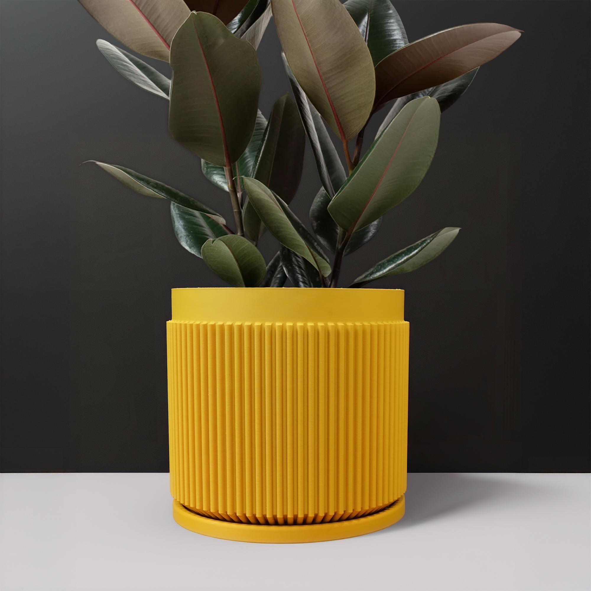 Large Indoor Outdoor 3D Printed Planter, Plant Pot With Drainage ...