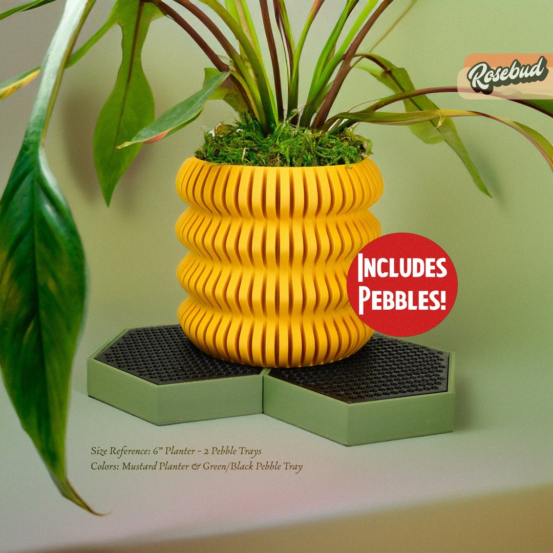 Water Humidity Tray for Houseplants and Garden, 3D Printed Planter ...