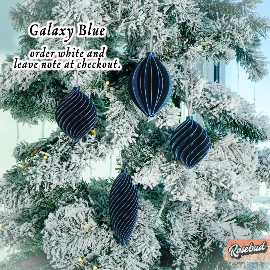 Stunning 3d-printed Christmas Ornaments - Modern Set of 4, Unique ...