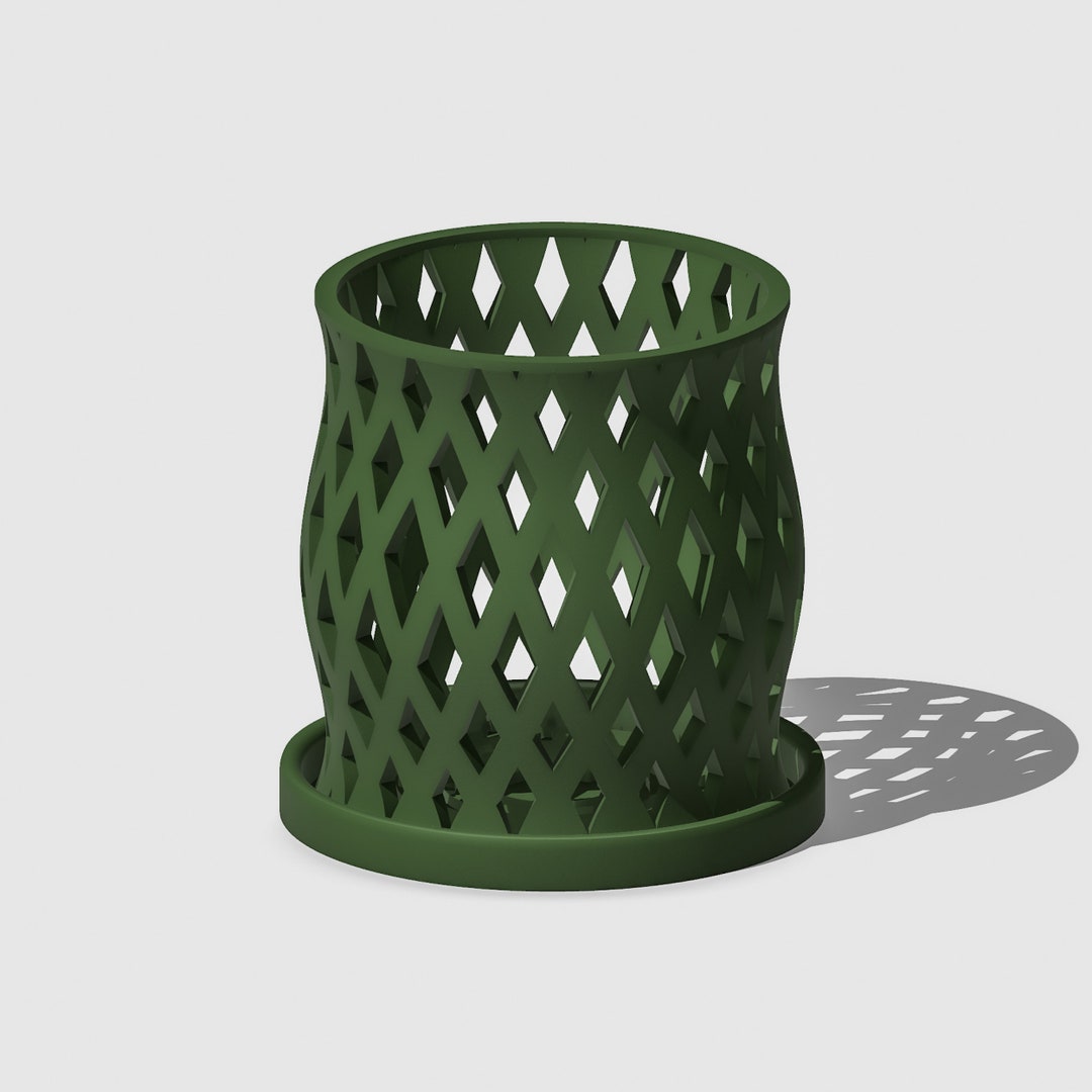 Unique Orchid Pot, Plant Pot With Drainage and Saucer, 3D Printed ...