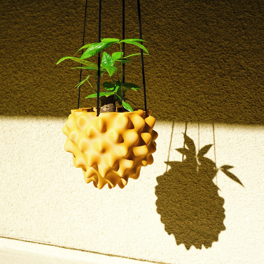 Hanging Planter Pot for Indoor or Outdoors, Unique Spiked Orb Hanging ...