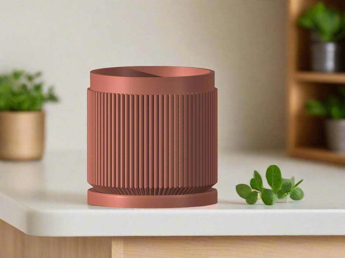 Large Indoor Outdoor 3D Printed Planter, Plant Pot With Drainage ...