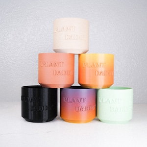 Plant Daddy Planter, Plant Dad Pot, 3D Printed Planter, Indoor Planter ...
