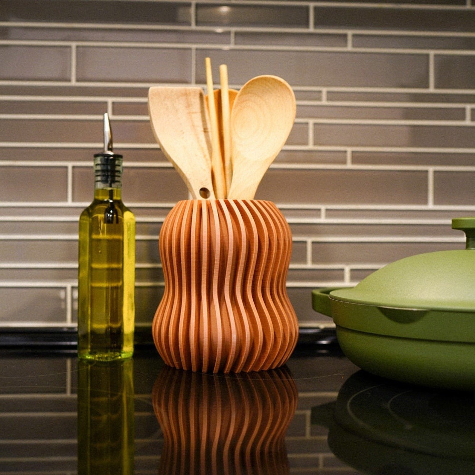 Unique Kitchen Utensil Holder and Organization, 3D Printed Crock, Gift ...