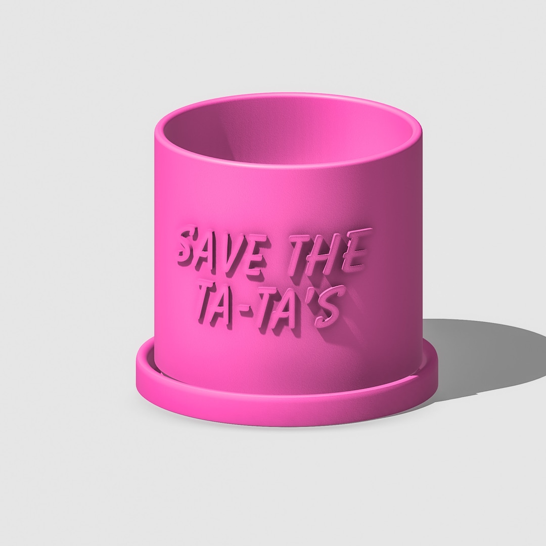 Breast Cancer Awareness Plant Pot With Drainage and Saucer, Barbiecore ...