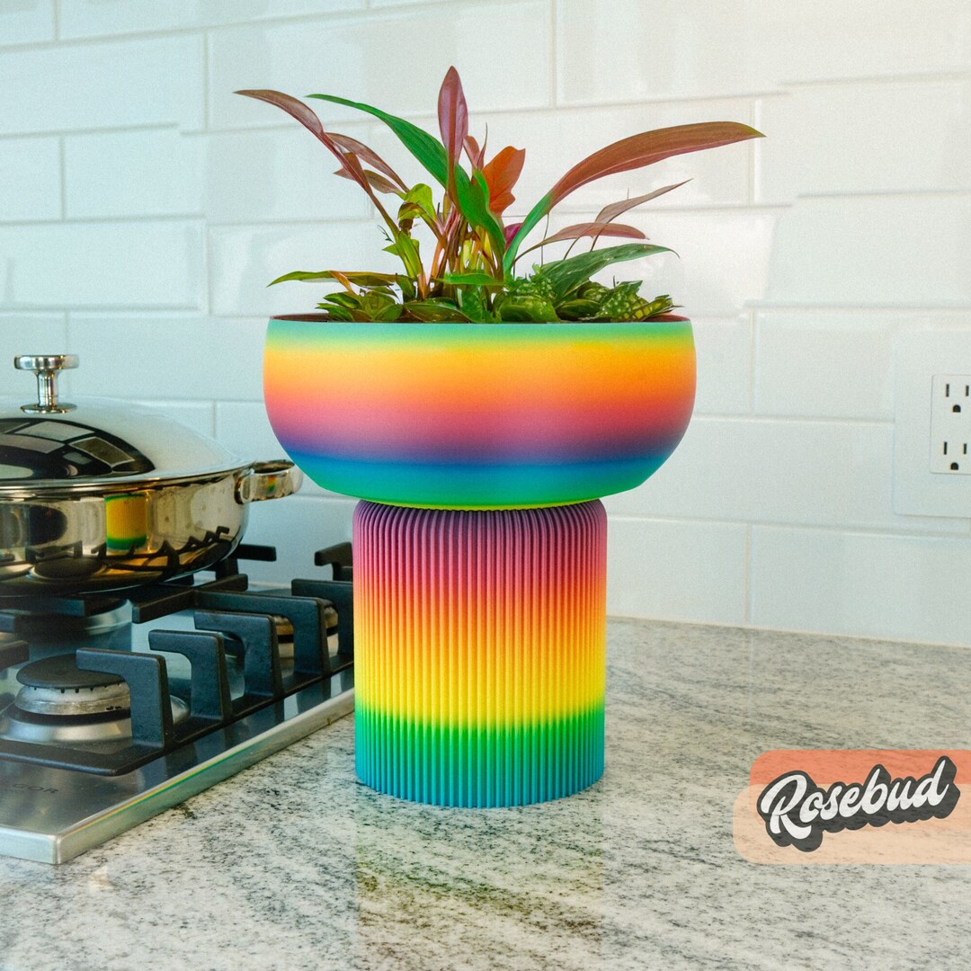 Rainbow Plant Stand With Indoor Plant Pots - Perfect for House Plants ...
